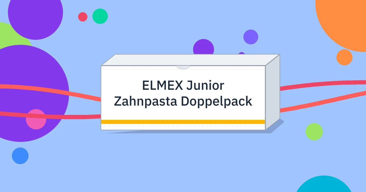 Symbolbild: Packung mit der Aufschrift ELMEX Junior Zahnpasta Doppelpack (PZN 10837242) – Verfügbarkeit und Bezug in Apotheken in Frankfurt am Main