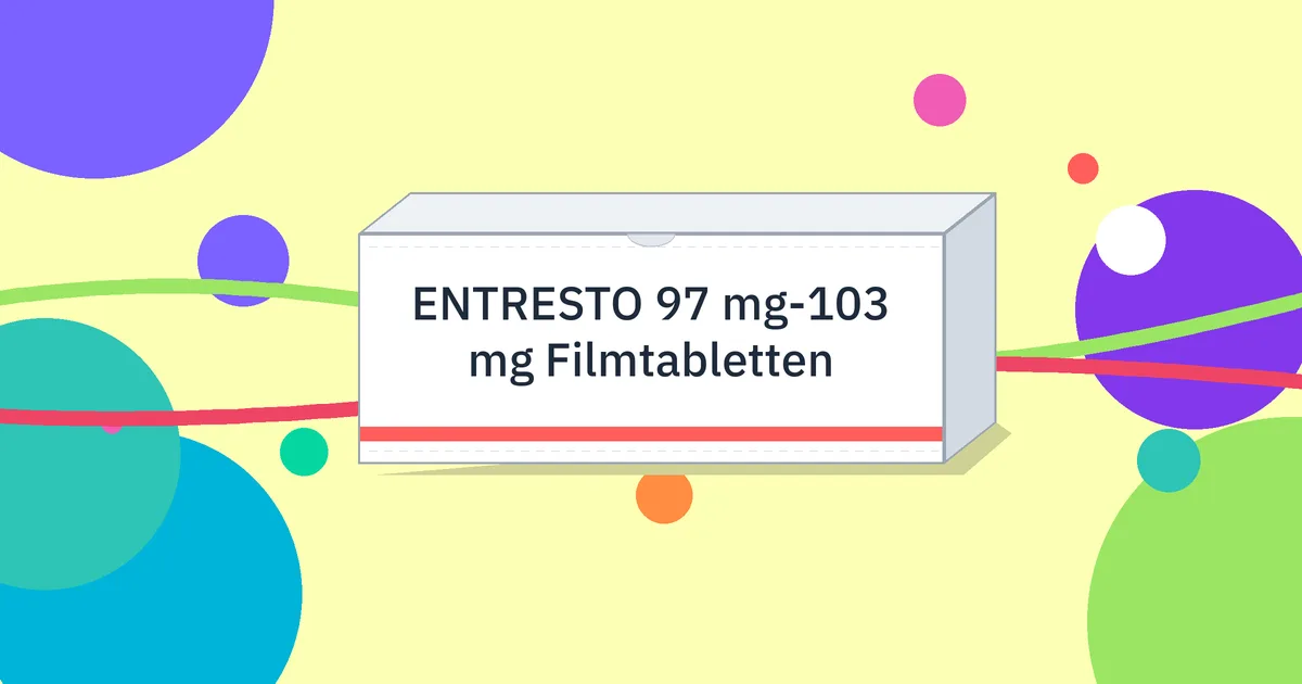 Symbolbild: Packung mit der Aufschrift ENTRESTO 97 mg-103 mg Filmtabletten (PZN 11126572) – Verfügbarkeit und Bezug in Apotheken in Frankfurt am Main