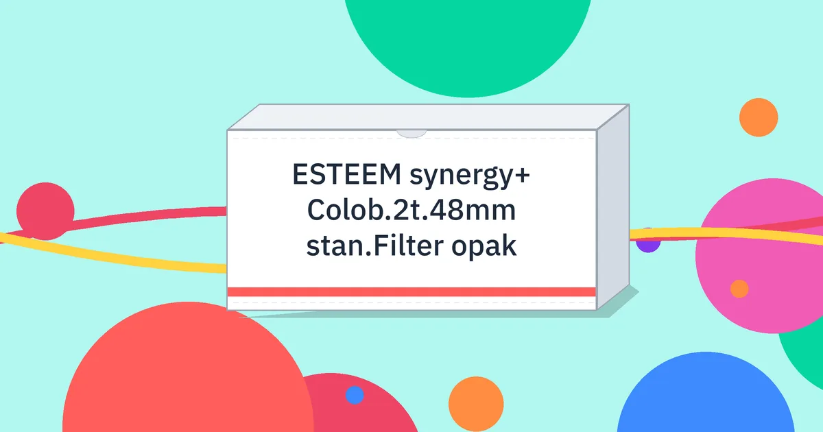 Symbolbild: Packung mit der Aufschrift ESTEEM synergy+ Colob.2t.48mm stan.Filter opak (PZN 06461630) – Verfügbarkeit und Bezug in Apotheken in Frankfurt am Main
