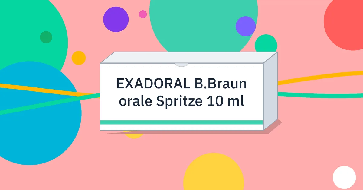 Symbolbild: Packung mit der Aufschrift EXADORAL B.Braun orale Spritze 10 ml (PZN 09929424) – Verfügbarkeit und Bezug in Apotheken in Frankfurt am Main