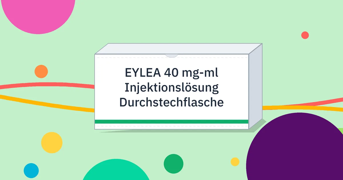 Symbolbild: Packung mit der Aufschrift EYLEA 40 mg-ml Injektionslösung Durchstechflasche (PZN 10709521) – Verfügbarkeit und Bezug in Apotheken in Frankfurt am Main