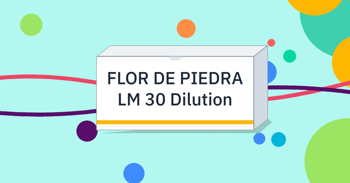 Symbolbild: Packung mit der Aufschrift FLOR DE PIEDRA LM 30 Dilution (PZN 13489480) – Verfügbarkeit und Bezug in Apotheken in Frankfurt am Main