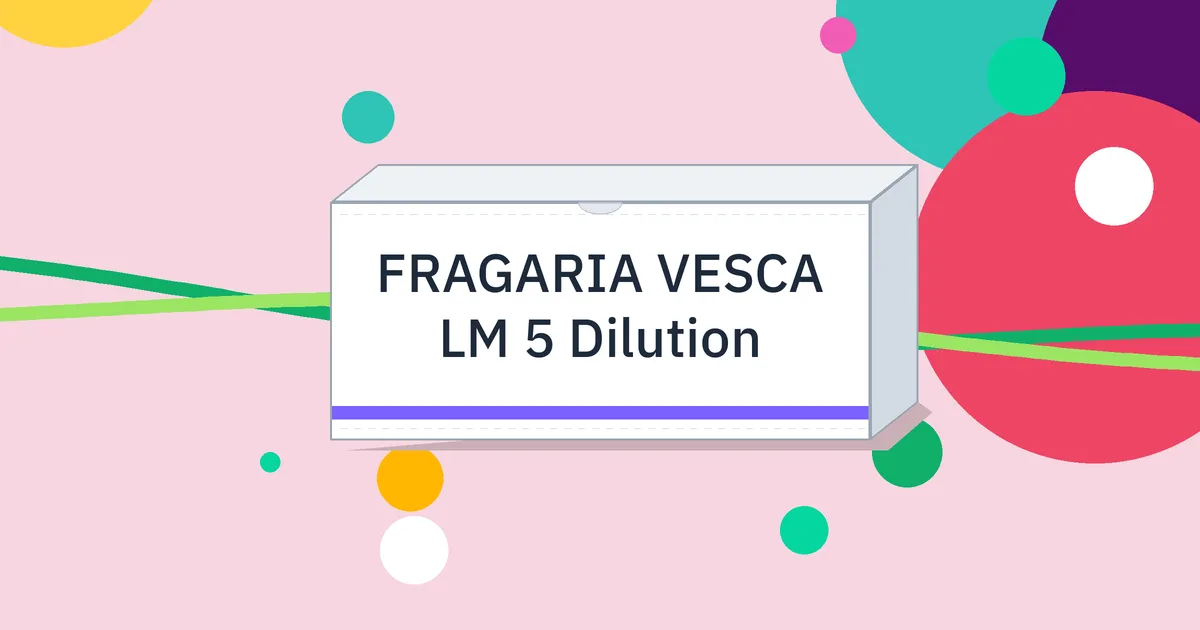 Symbolbild: Packung mit der Aufschrift FRAGARIA VESCA LM 5 Dilution (PZN 13490566) – Verfügbarkeit und Bezug in Apotheken in Frankfurt am Main