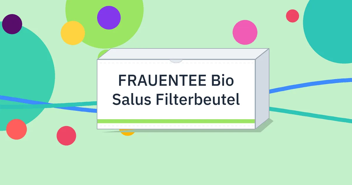 Symbolbild: Packung mit der Aufschrift FRAUENTEE Bio Salus Filterbeutel (PZN 09075790) – Verfügbarkeit und Bezug in Apotheken in Frankfurt am Main