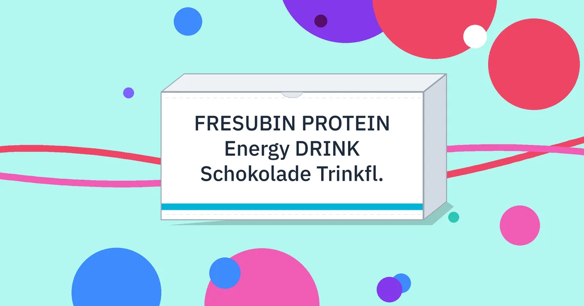 Symbolbild: Packung mit der Aufschrift FRESUBIN PROTEIN Energy DRINK Schokolade Trinkfl. (PZN 00987621) – Verfügbarkeit und Bezug in Apotheken in Frankfurt am Main
