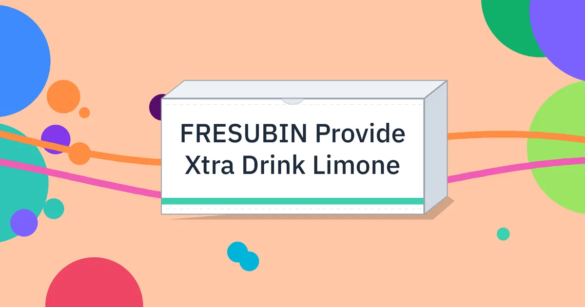 Symbolbild: Packung mit der Aufschrift FRESUBIN Provide Xtra Drink Limone (PZN 19468467) – Verfügbarkeit und Bezug in Apotheken in Frankfurt am Main