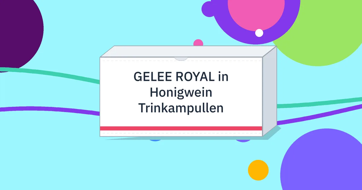 Symbolbild: Packung mit der Aufschrift GELEE ROYAL in Honigwein Trinkampullen (PZN 20519767) – Verfügbarkeit und Bezug in Apotheken in Frankfurt am Main