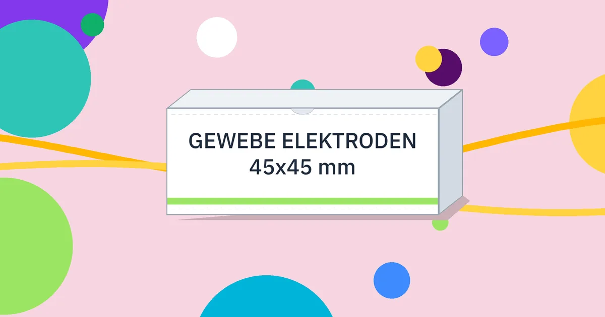 Symbolbild: Packung mit der Aufschrift GEWEBE ELEKTRODEN 45x45 mm (PZN 18055125) – Verfügbarkeit und Bezug in Apotheken in Frankfurt am Main