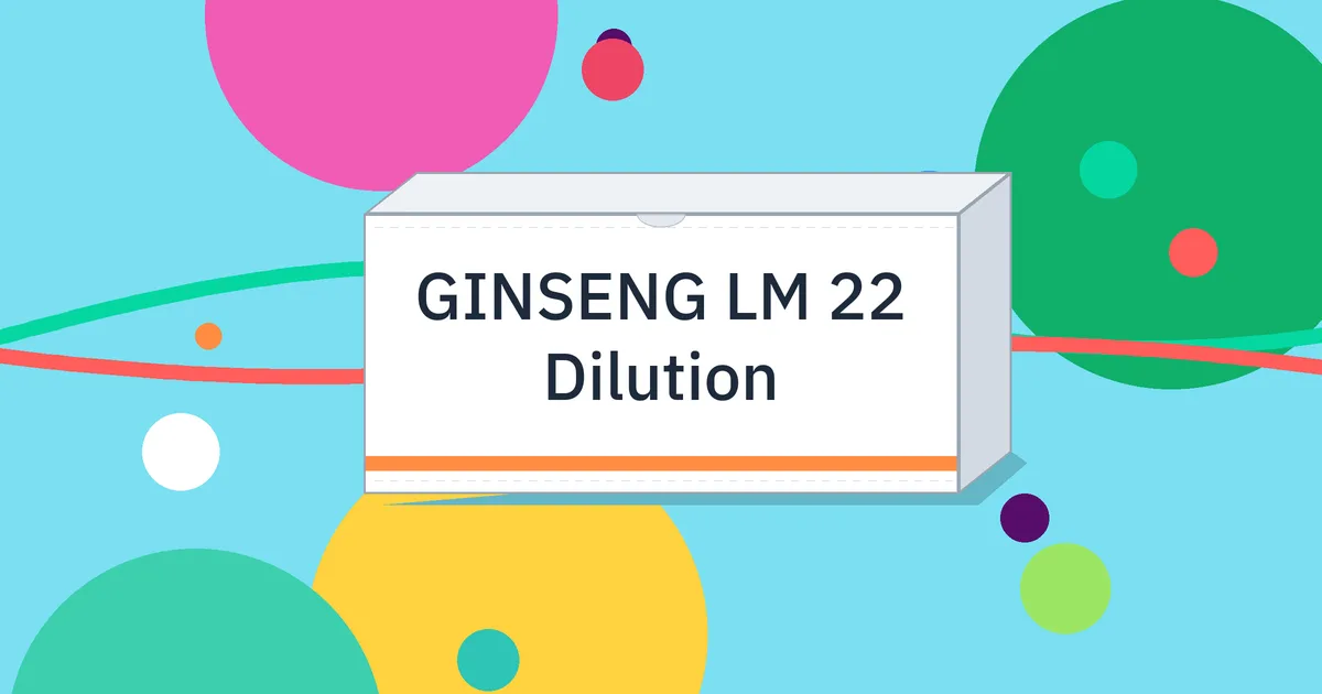 Symbolbild: Packung mit der Aufschrift GINSENG LM 22 Dilution (PZN 12878647) – Verfügbarkeit und Bezug in Apotheken in Frankfurt am Main