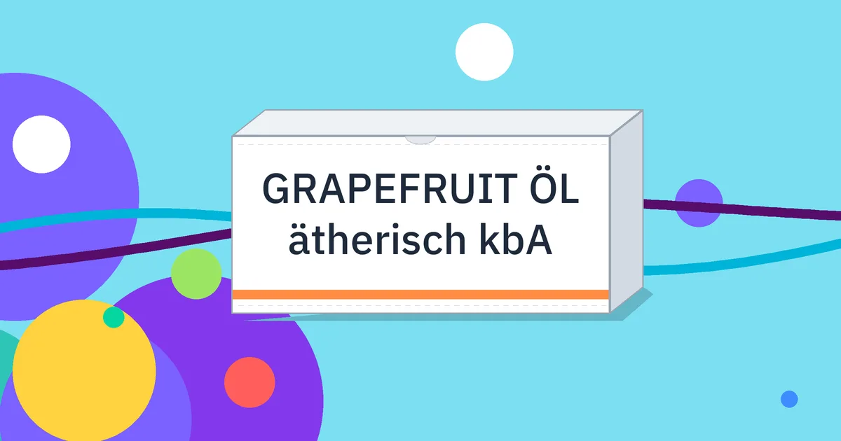 Symbolbild: Packung mit der Aufschrift GRAPEFRUIT ÖL ätherisch kbA (PZN 00720071) – Verfügbarkeit und Bezug in Apotheken in Frankfurt am Main