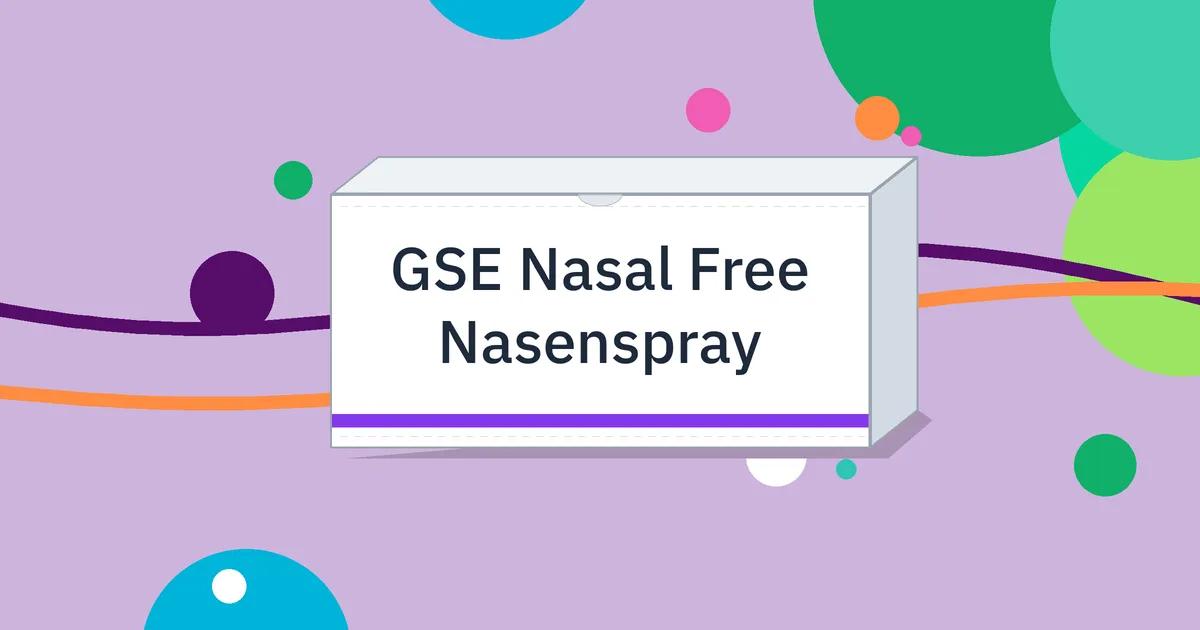 Symbolbild: Packung mit der Aufschrift GSE Nasal Free Nasenspray (PZN 12557995) – Verfügbarkeit und Bezug in Apotheken in Frankfurt am Main