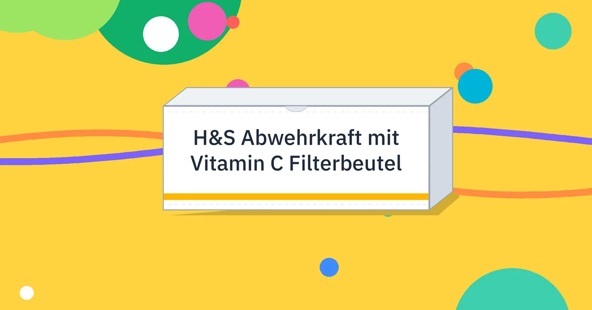 Symbolbild: Packung mit der Aufschrift H&S Abwehrkraft mit Vitamin C Filterbeutel (PZN 16942000) – Verfügbarkeit und Bezug in Apotheken in Frankfurt am Main