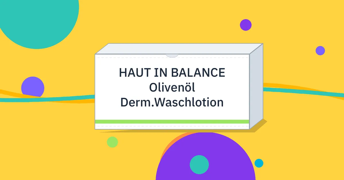 Symbolbild: Packung mit der Aufschrift HAUT IN BALANCE Olivenöl Derm.Waschlotion (PZN 06816323) – Verfügbarkeit und Bezug in Apotheken in Frankfurt am Main