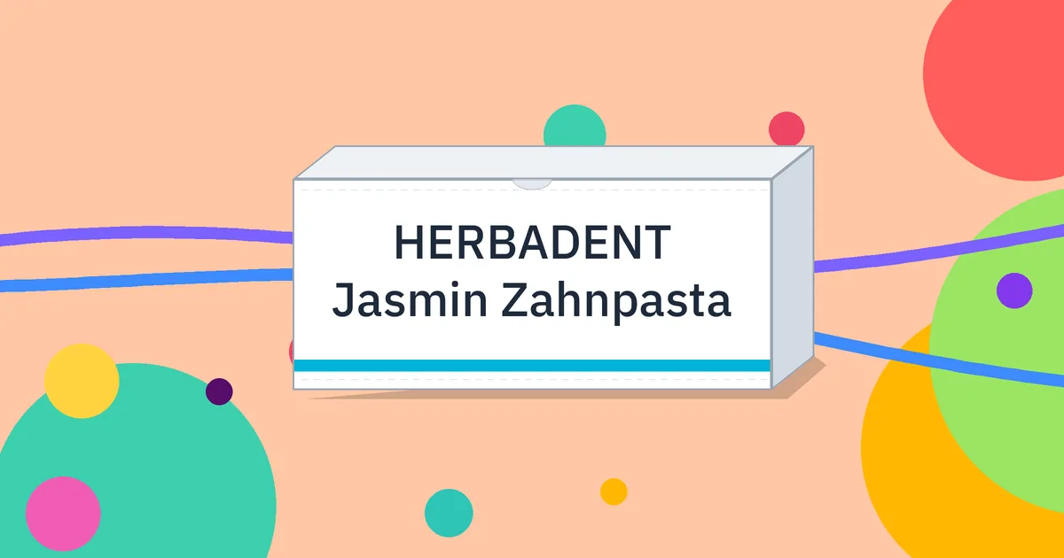 Symbolbild: Packung mit der Aufschrift HERBADENT Jasmin Zahnpasta (PZN 20256693) – Verfügbarkeit und Bezug in Apotheken in Frankfurt am Main