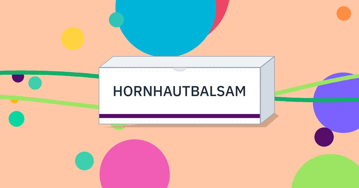 Symbolbild: Packung mit der Aufschrift HORNHAUTBALSAM (PZN 19341264) – Verfügbarkeit und Bezug in Apotheken in Frankfurt am Main