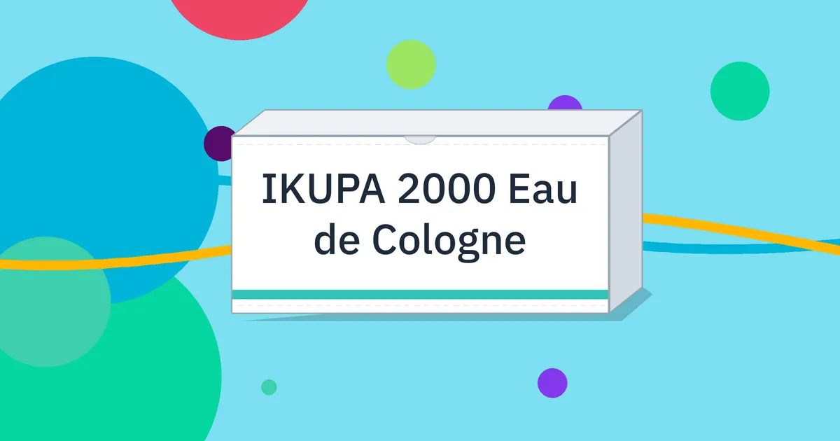 Symbolbild: Packung mit der Aufschrift IKUPA 2000 Eau de Cologne (PZN 03816357) – Verfügbarkeit und Bezug in Apotheken in Frankfurt am Main