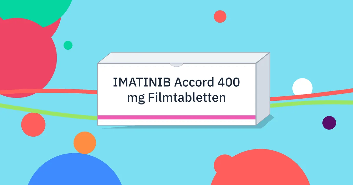 Symbolbild: Packung mit der Aufschrift IMATINIB Accord 400 mg Filmtabletten (PZN 18400444) – Verfügbarkeit und Bezug in Apotheken in Frankfurt am Main
