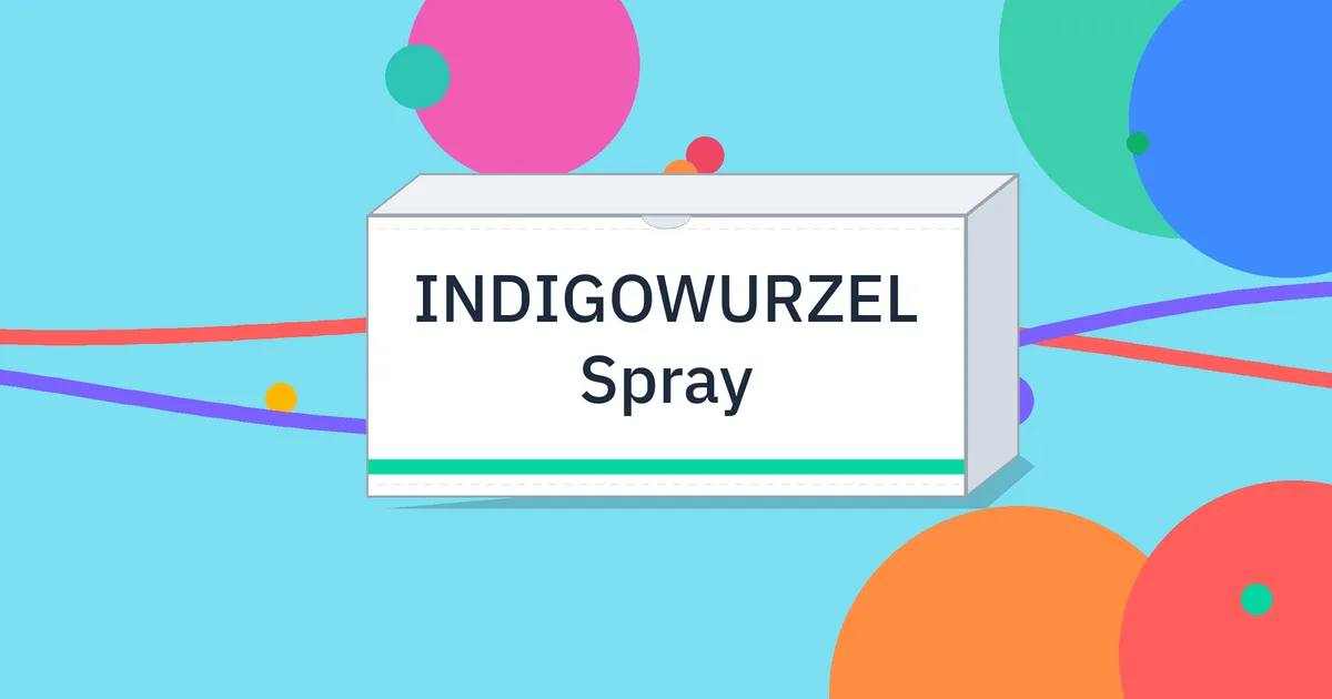 Symbolbild: Packung mit der Aufschrift INDIGOWURZEL Spray (PZN 12496383) – Verfügbarkeit und Bezug in Apotheken in Frankfurt am Main