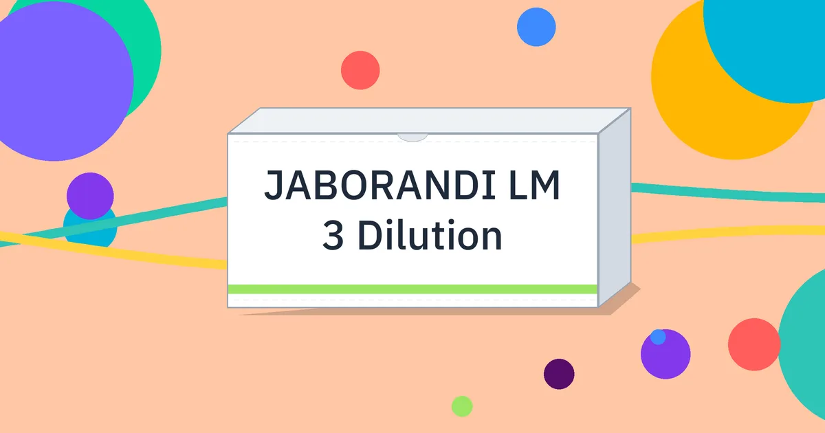 Symbolbild: Packung mit der Aufschrift JABORANDI LM 3 Dilution (PZN 12915147) – Verfügbarkeit und Bezug in Apotheken in Frankfurt am Main