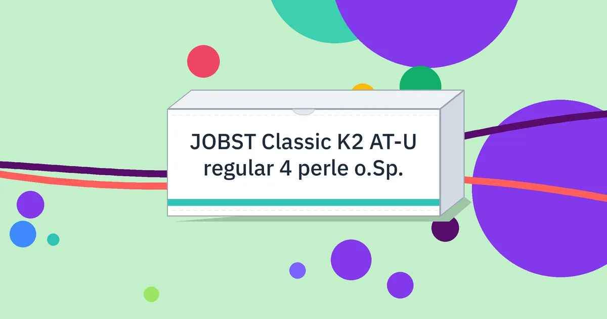 Symbolbild: Packung mit der Aufschrift JOBST Classic K2 AT-U regular 4 perle o.Sp. (PZN 13069542) – Verfügbarkeit und Bezug in Apotheken in Frankfurt am Main