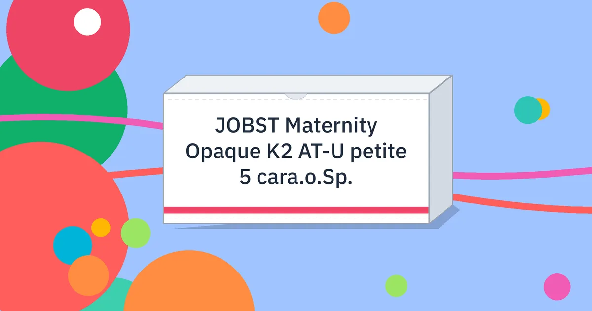 Symbolbild: Packung mit der Aufschrift JOBST Maternity Opaque K2 AT-U petite 5 cara.o.Sp. (PZN 15851821) – Verfügbarkeit und Bezug in Apotheken in Frankfurt am Main