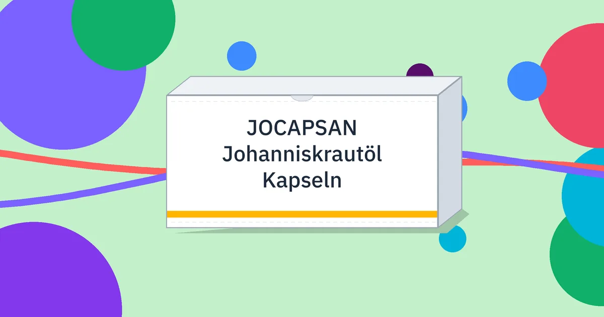 Symbolbild: Packung mit der Aufschrift JOCAPSAN Johanniskrautöl Kapseln (PZN 06789626) – Verfügbarkeit und Bezug in Apotheken in Frankfurt am Main
