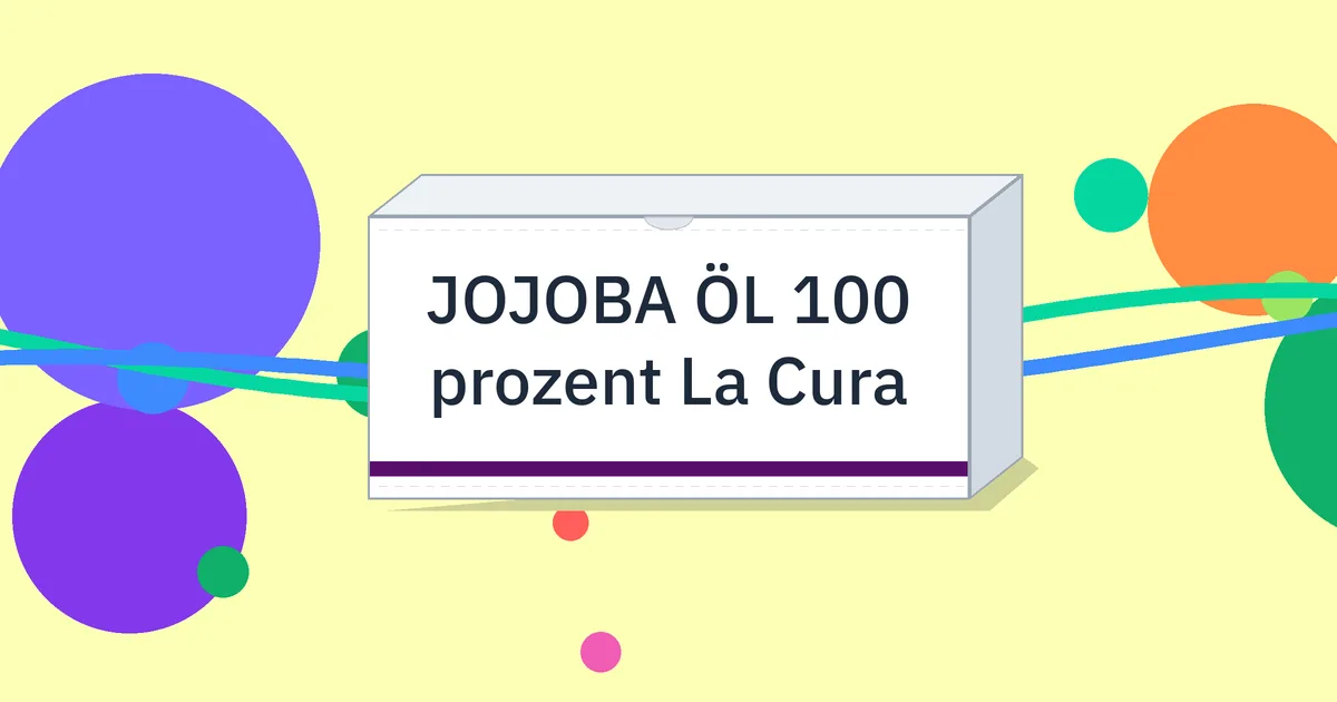 Symbolbild: Packung mit der Aufschrift JOJOBA ÖL 100 prozent La Cura (PZN 07254821) – Verfügbarkeit und Bezug in Apotheken in Frankfurt am Main