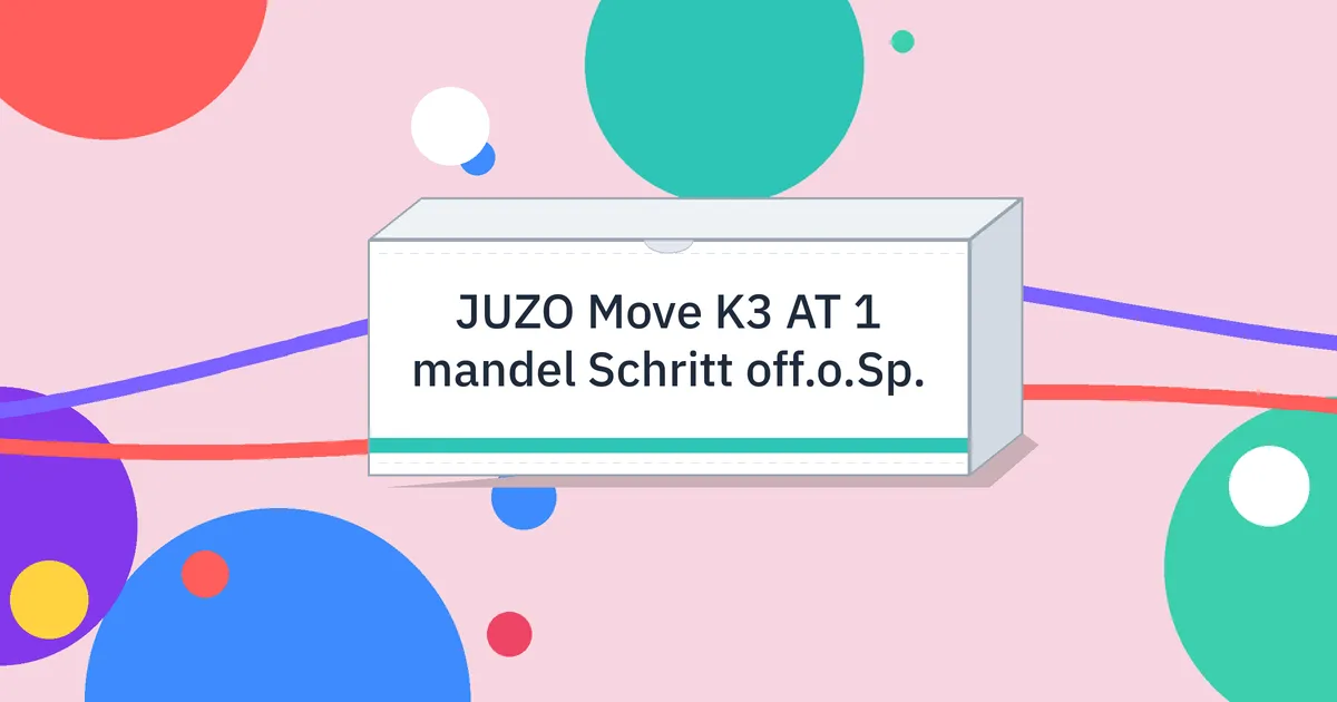 Symbolbild: Packung mit der Aufschrift JUZO Move K3 AT 1 mandel Schritt off.o.Sp. (PZN 20679117) – Verfügbarkeit und Bezug in Apotheken in Frankfurt am Main