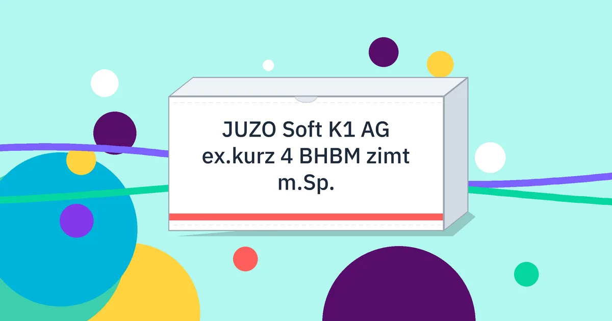 Symbolbild: Packung mit der Aufschrift JUZO Soft K1 AG ex.kurz 4 BHBM zimt m.Sp. (PZN 14856207) – Verfügbarkeit und Bezug in Apotheken in Frankfurt am Main