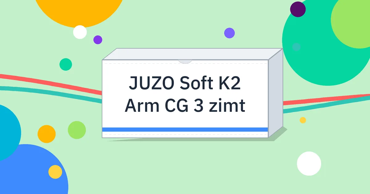 Symbolbild: Packung mit der Aufschrift JUZO Soft K2 Arm CG 3 zimt (PZN 15511999) – Verfügbarkeit und Bezug in Apotheken in Frankfurt am Main