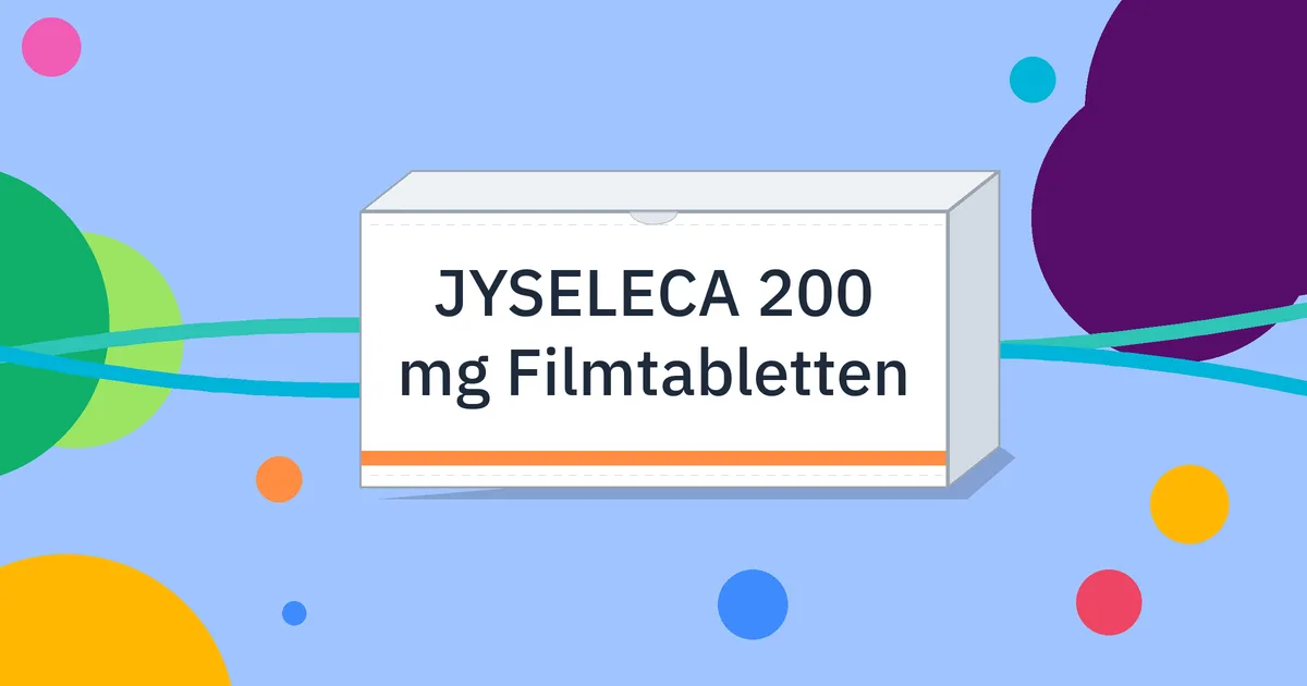 Symbolbild: Packung mit der Aufschrift JYSELECA 200 mg Filmtabletten (PZN 17879108) – Verfügbarkeit und Bezug in Apotheken in Frankfurt am Main