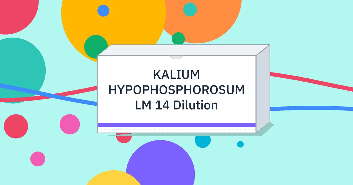 Symbolbild: Packung mit der Aufschrift KALIUM HYPOPHOSPHOROSUM LM 14 Dilution (PZN 12921998) – Verfügbarkeit und Bezug in Apotheken in Frankfurt am Main