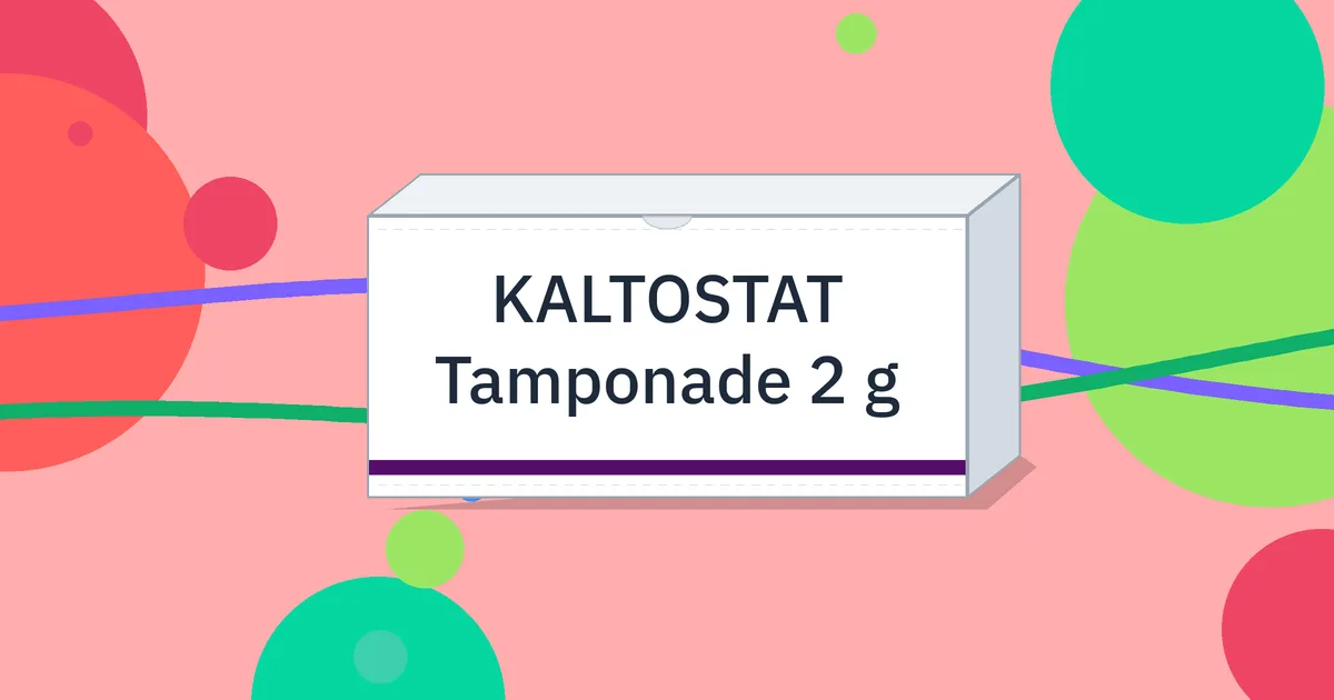 Symbolbild: Packung mit der Aufschrift KALTOSTAT Tamponade 2 g (PZN 06965359) – Verfügbarkeit und Bezug in Apotheken in Frankfurt am Main