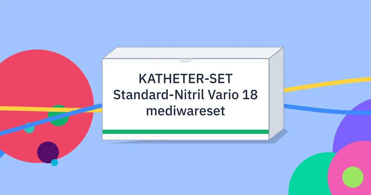 Symbolbild: Packung mit der Aufschrift KATHETER-SET Standard-Nitril Vario 18 mediwareset (PZN 19471038) – Verfügbarkeit und Bezug in Apotheken in Frankfurt am Main