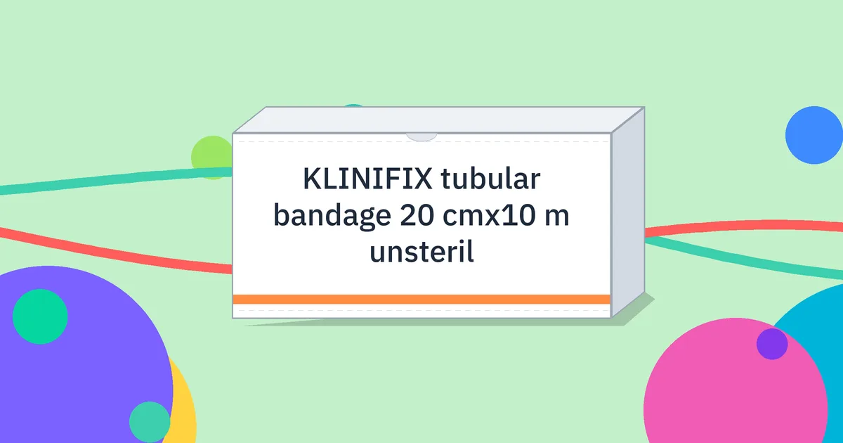 Symbolbild: Packung mit der Aufschrift KLINIFIX tubular bandage 20 cmx10 m unsteril (PZN 19420874) – Verfügbarkeit und Bezug in Apotheken in Frankfurt am Main