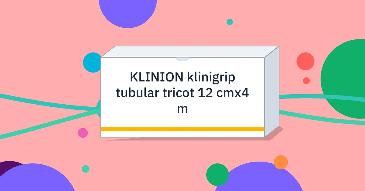 Symbolbild: Packung mit der Aufschrift KLINION klinigrip tubular tricot 12 cmx4 m (PZN 19851798) – Verfügbarkeit und Bezug in Apotheken in Frankfurt am Main