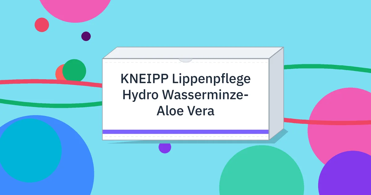 Symbolbild: Packung mit der Aufschrift KNEIPP Lippenpflege Hydro Wasserminze-Aloe Vera (PZN 14366928) – Verfügbarkeit und Bezug in Apotheken in Frankfurt am Main