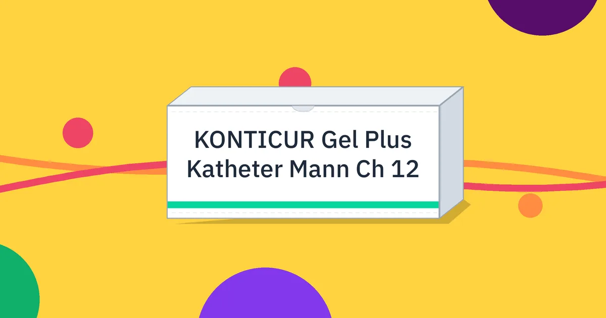 Symbolbild: Packung mit der Aufschrift KONTICUR Gel Plus Katheter Mann Ch 12 (PZN 10099620) – Verfügbarkeit und Bezug in Apotheken in Frankfurt am Main