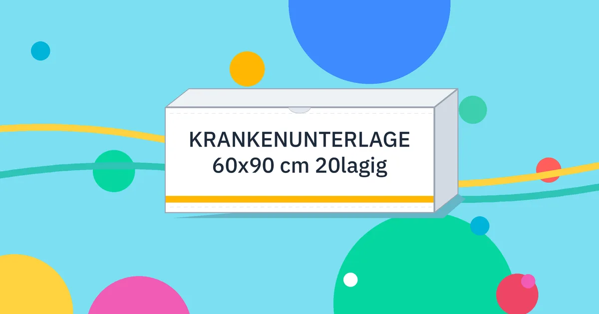 Symbolbild: Packung mit der Aufschrift KRANKENUNTERLAGE 60x90 cm 20lagig (PZN 09301826) – Verfügbarkeit und Bezug in Apotheken in Frankfurt am Main