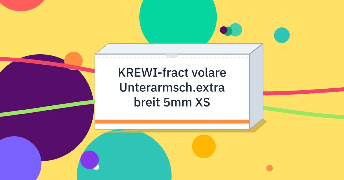Symbolbild: Packung mit der Aufschrift KREWI-fract volare Unterarmsch.extra breit 5mm XS (PZN 17300999) – Verfügbarkeit und Bezug in Apotheken in Frankfurt am Main