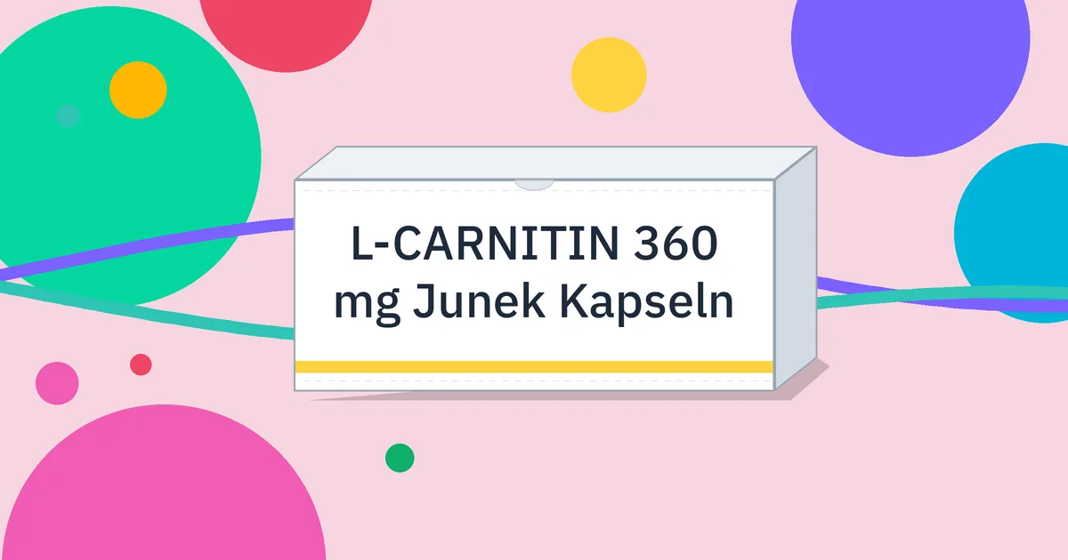 Symbolbild: Packung mit der Aufschrift L-CARNITIN 360 mg Junek Kapseln (PZN 00986604) – Verfügbarkeit und Bezug in Apotheken in Frankfurt am Main
