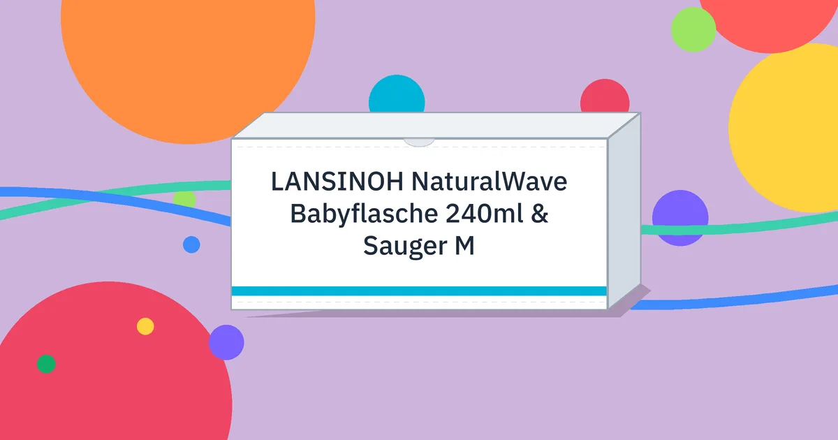Symbolbild: Packung mit der Aufschrift LANSINOH NaturalWave Babyflasche 240ml & Sauger M (PZN 18771608) – Verfügbarkeit und Bezug in Apotheken in Frankfurt am Main