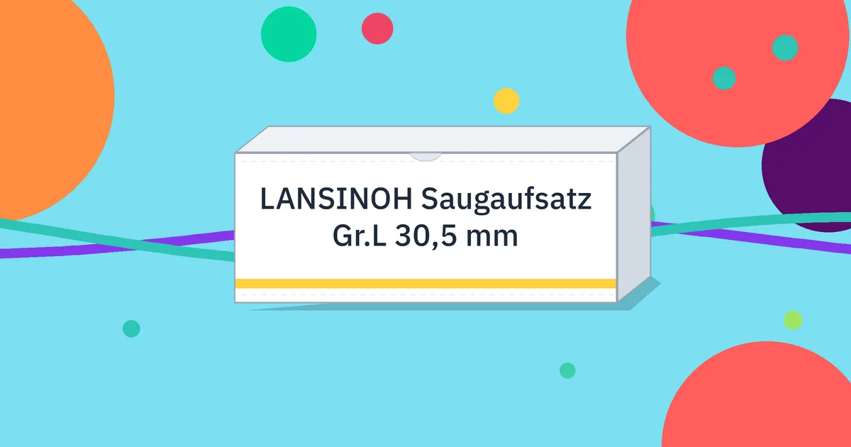 Symbolbild: Packung mit der Aufschrift LANSINOH Saugaufsatz Gr.L 30,5 mm (PZN 19441391) – Verfügbarkeit und Bezug in Apotheken in Frankfurt am Main