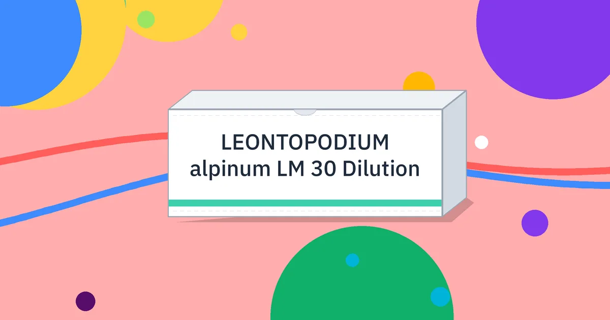 Symbolbild: Packung mit der Aufschrift LEONTOPODIUM alpinum LM 30 Dilution (PZN 13525655) – Verfügbarkeit und Bezug in Apotheken in Frankfurt am Main