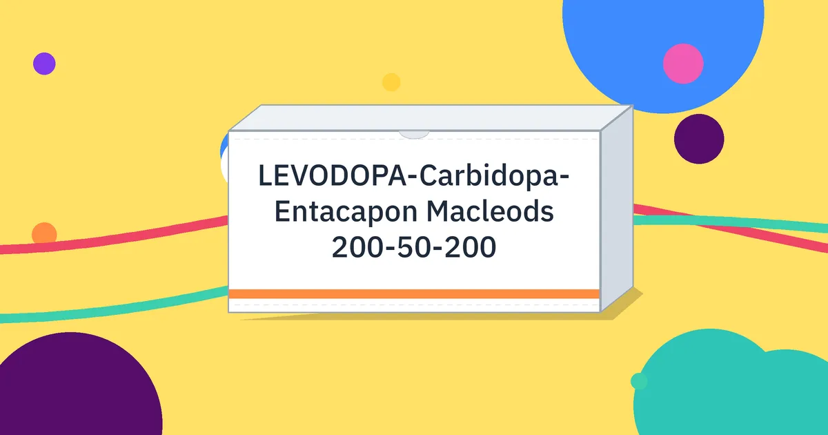 Symbolbild: Packung mit der Aufschrift LEVODOPA-Carbidopa-Entacapon Macleods 200-50-200 (PZN 18327262) – Verfügbarkeit und Bezug in Apotheken in Frankfurt am Main