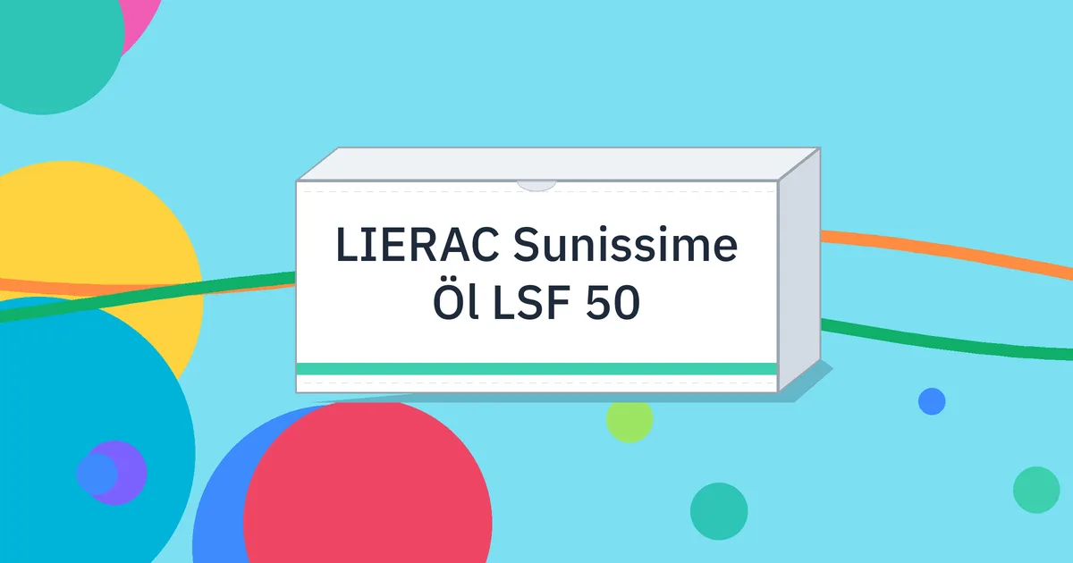 Symbolbild: Packung mit der Aufschrift LIERAC Sunissime Öl LSF 50 (PZN 19778825) – Verfügbarkeit und Bezug in Apotheken in Frankfurt am Main