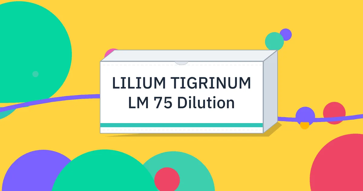 Symbolbild: Packung mit der Aufschrift LILIUM TIGRINUM LM 75 Dilution (PZN 12931353) – Verfügbarkeit und Bezug in Apotheken in Frankfurt am Main