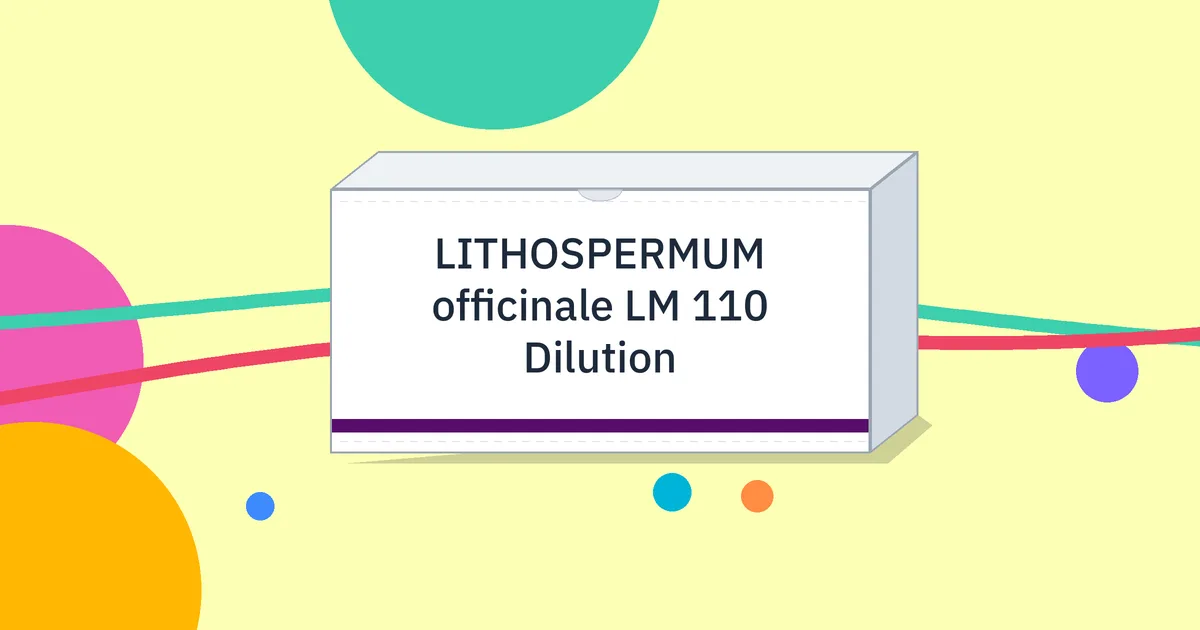 Symbolbild: Packung mit der Aufschrift LITHOSPERMUM officinale LM 110 Dilution (PZN 13532313) – Verfügbarkeit und Bezug in Apotheken in Frankfurt am Main