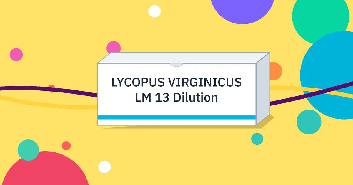 Symbolbild: Packung mit der Aufschrift LYCOPUS VIRGINICUS LM 13 Dilution (PZN 13538505) – Verfügbarkeit und Bezug in Apotheken in Frankfurt am Main