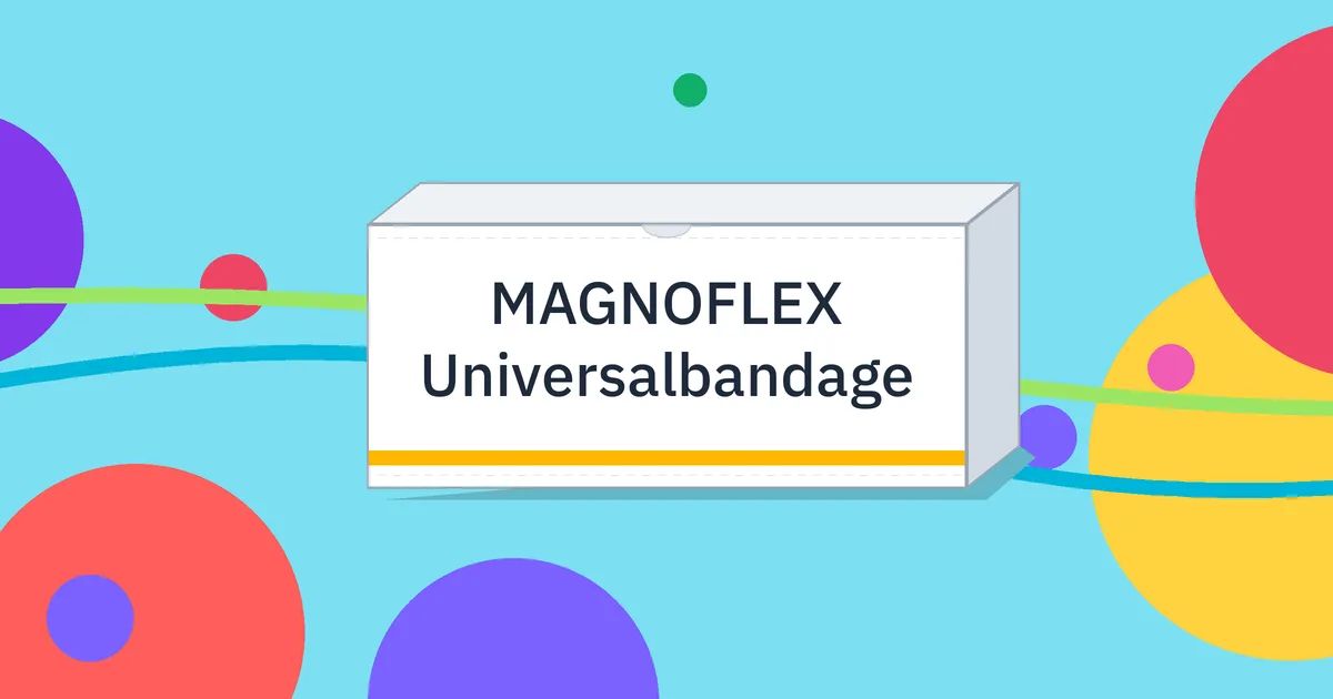 Symbolbild: Packung mit der Aufschrift MAGNOFLEX Universalbandage (PZN 08525736) – Verfügbarkeit und Bezug in Apotheken in Frankfurt am Main